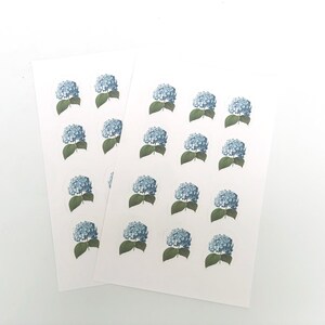 Blue Hydrangea Sticker Sheets | Sticker Pack | Cute Stickers | Journal ...