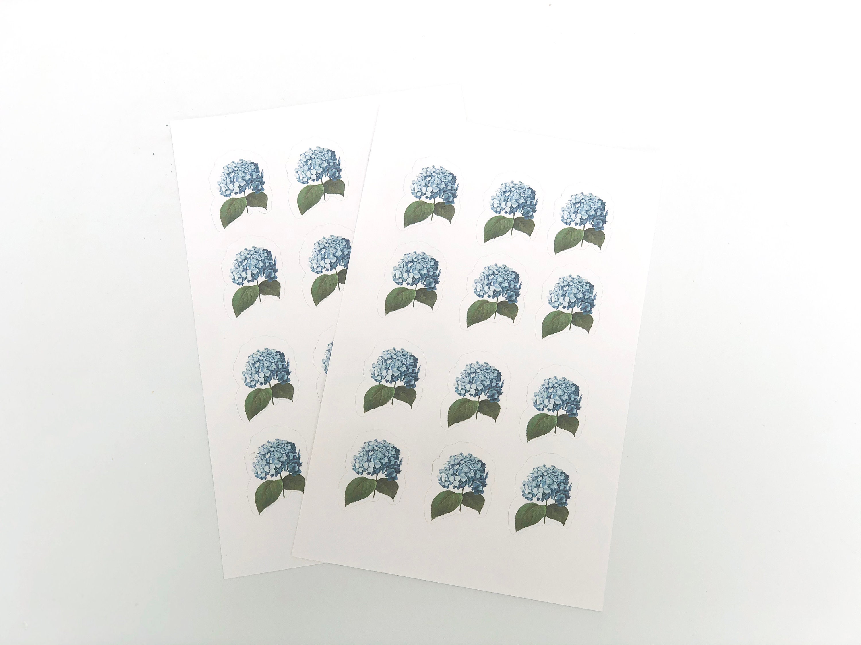 Blue Hydrangea Sticker Sheets Sticker Pack Cute Stickers - Etsy