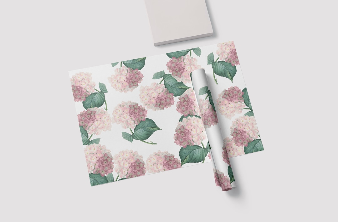 Pink Hydrangea Paper Placemat Pad | Spring Placemats | Disposable ...