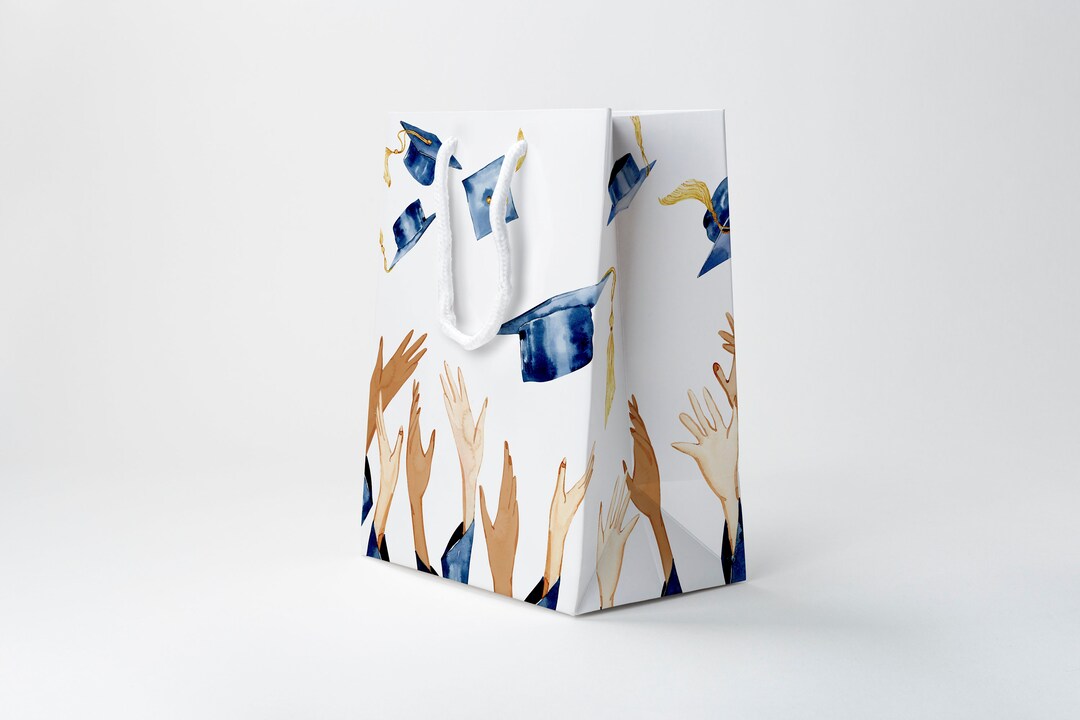 Graduation Gift Bag - Personalized Congrats Tote for Him/her - Custom ...