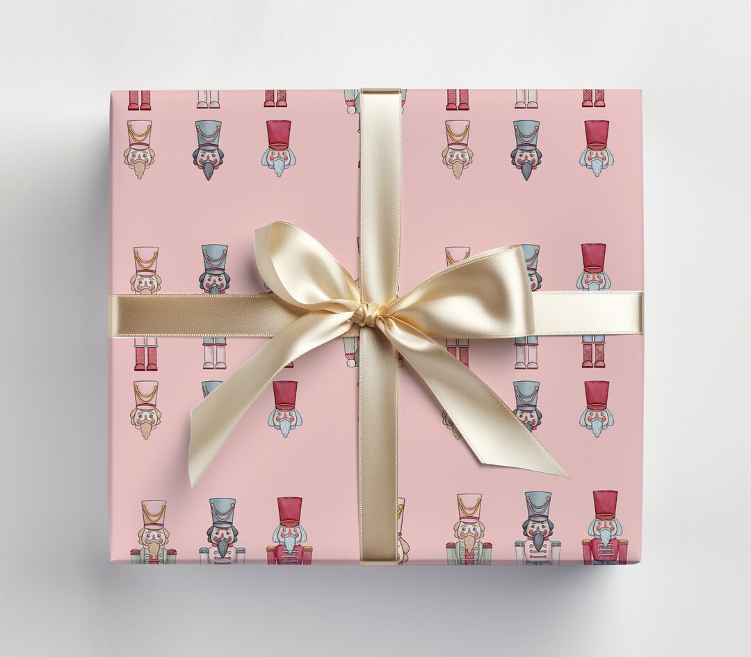 Pink Nutcracker Wrapping Paper | Wrapping Paper Christmas - Etsy