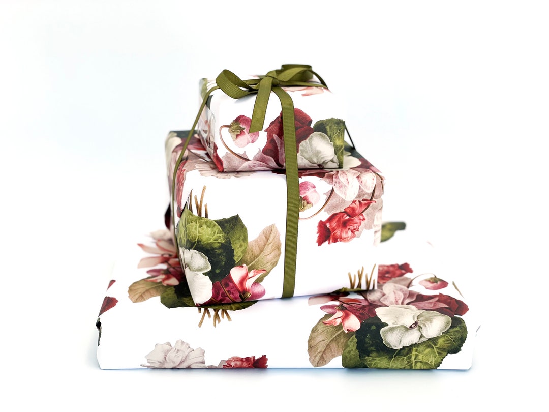 Floral Gift Wrap wrapping Paper Birthday Gift Wrapping Paper Abstract ...
