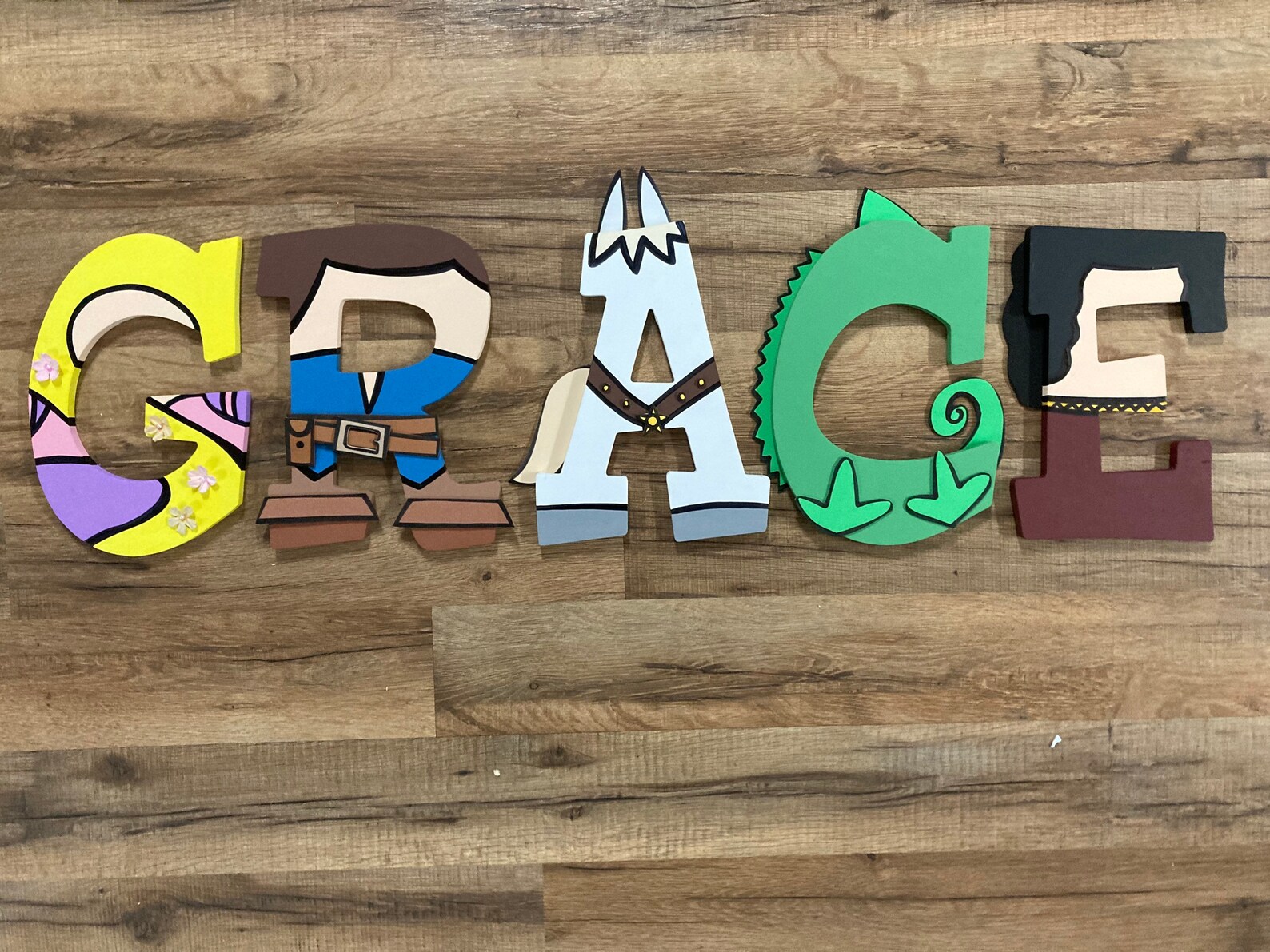Character Inspired Handmade Wood Letters - Etsy