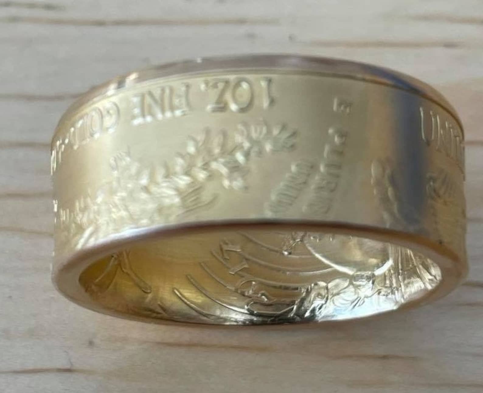 Gold Coin Ring, From 22K. 1/2 Oz. Gold Eagle, 25 Dollar, Gold Coin - Etsy
