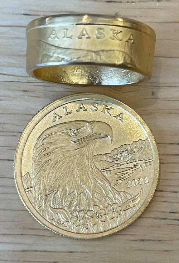 Alaska Gold Ring from 1 oz .999 fine gold Medallion | Etsy