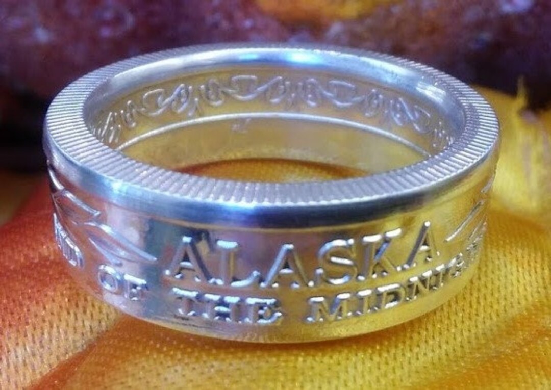 Silver Coin Ring - (alaska) - Handmade - From 1/2 Oz. - .999 Fine ...