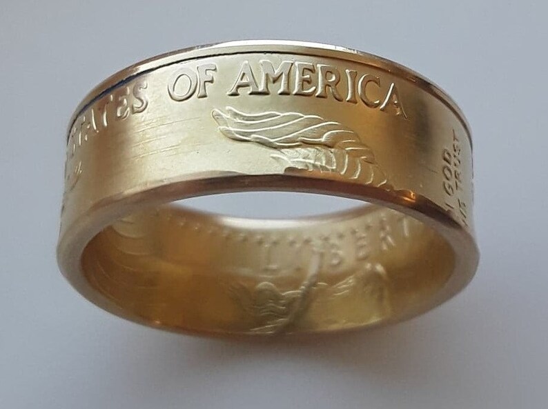Gold Coin Ring From 22K 1 Oz Gold Eagle Coin - Etsy