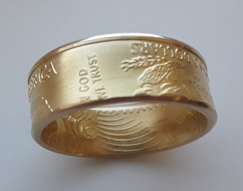 Gold Coin Ring From 22K 1 Oz Gold Eagle Coin - Etsy