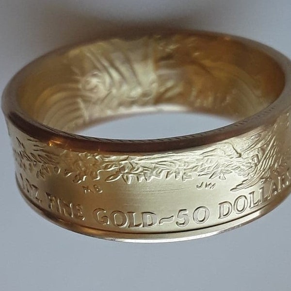 Gold Coin Ring - Etsy