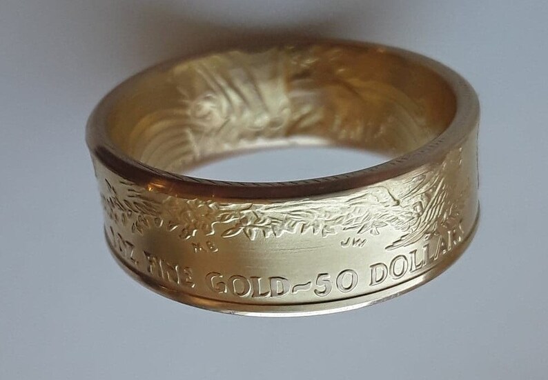 Gold Coin Ring From 22K 1 Oz Gold Eagle Coin | Etsy