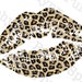 Leopard lips png Distressed lips Kiss Sublimation png | Etsy