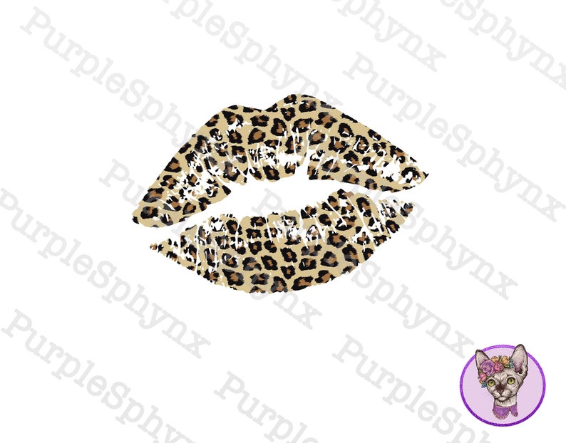 Leopard Lips Png Distressed Lips Kiss Sublimation Png - Etsy