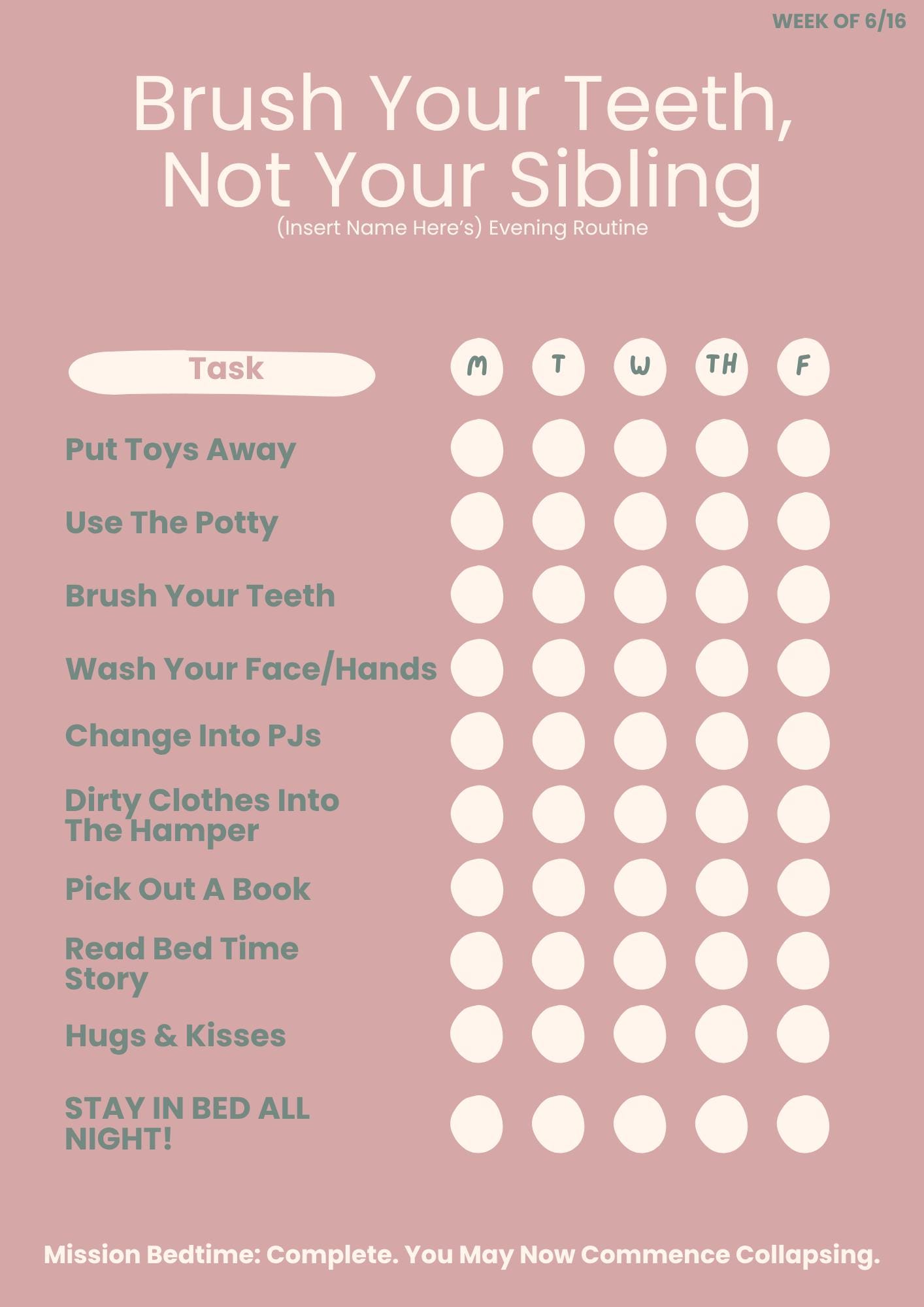 Funny Mom Life Planner Bundle | Printable Routine Charts, Chore Chart ...