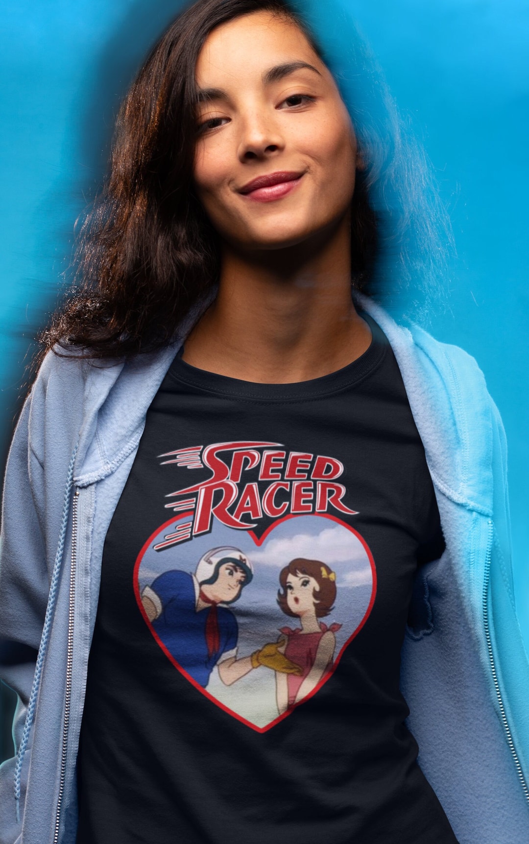 Speed Racer & Trixie Heart Valentines Day T-shirt Gildan Black or White ...