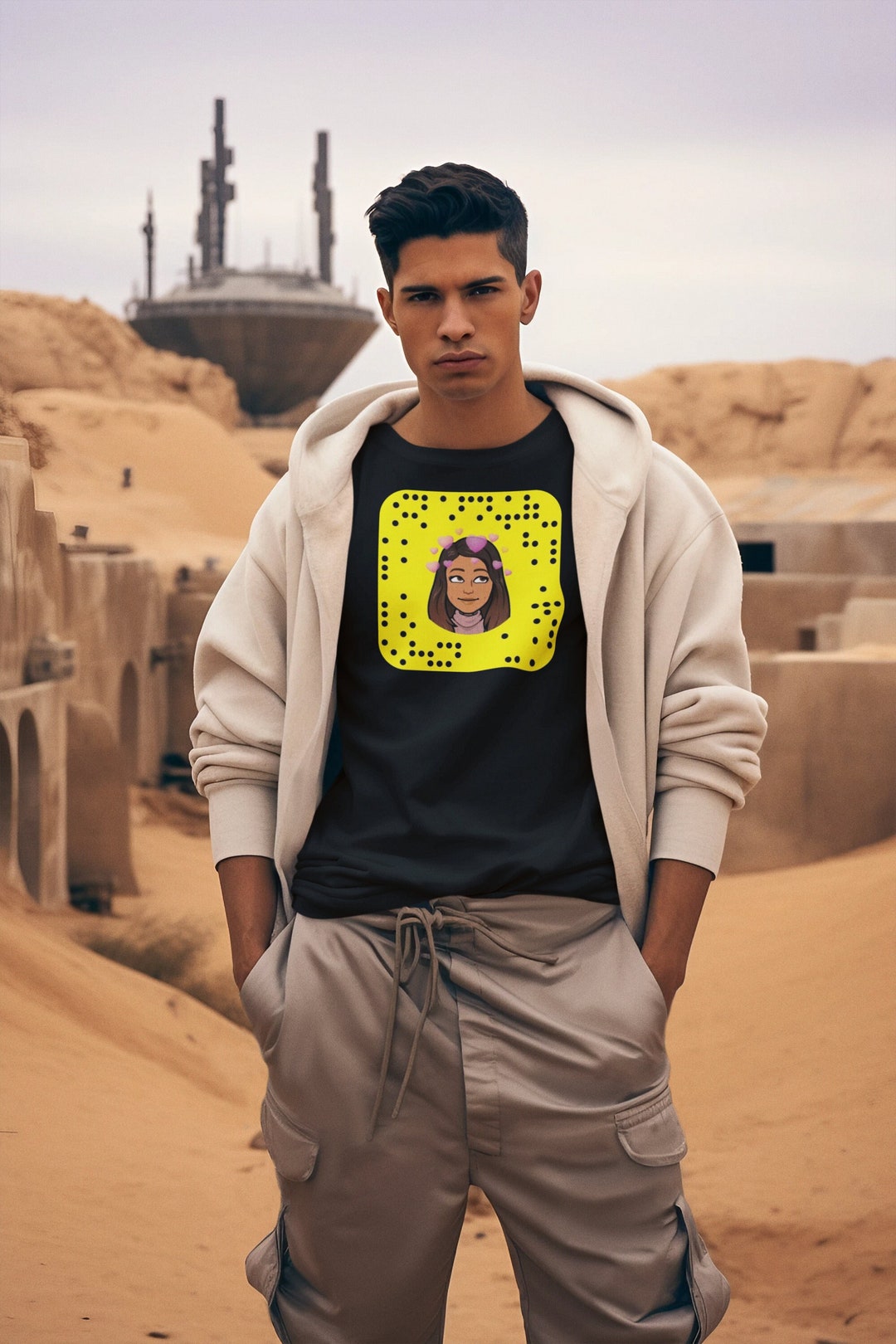 Snapchat Customizable Scannable Emoji T-shirt Front - Etsy