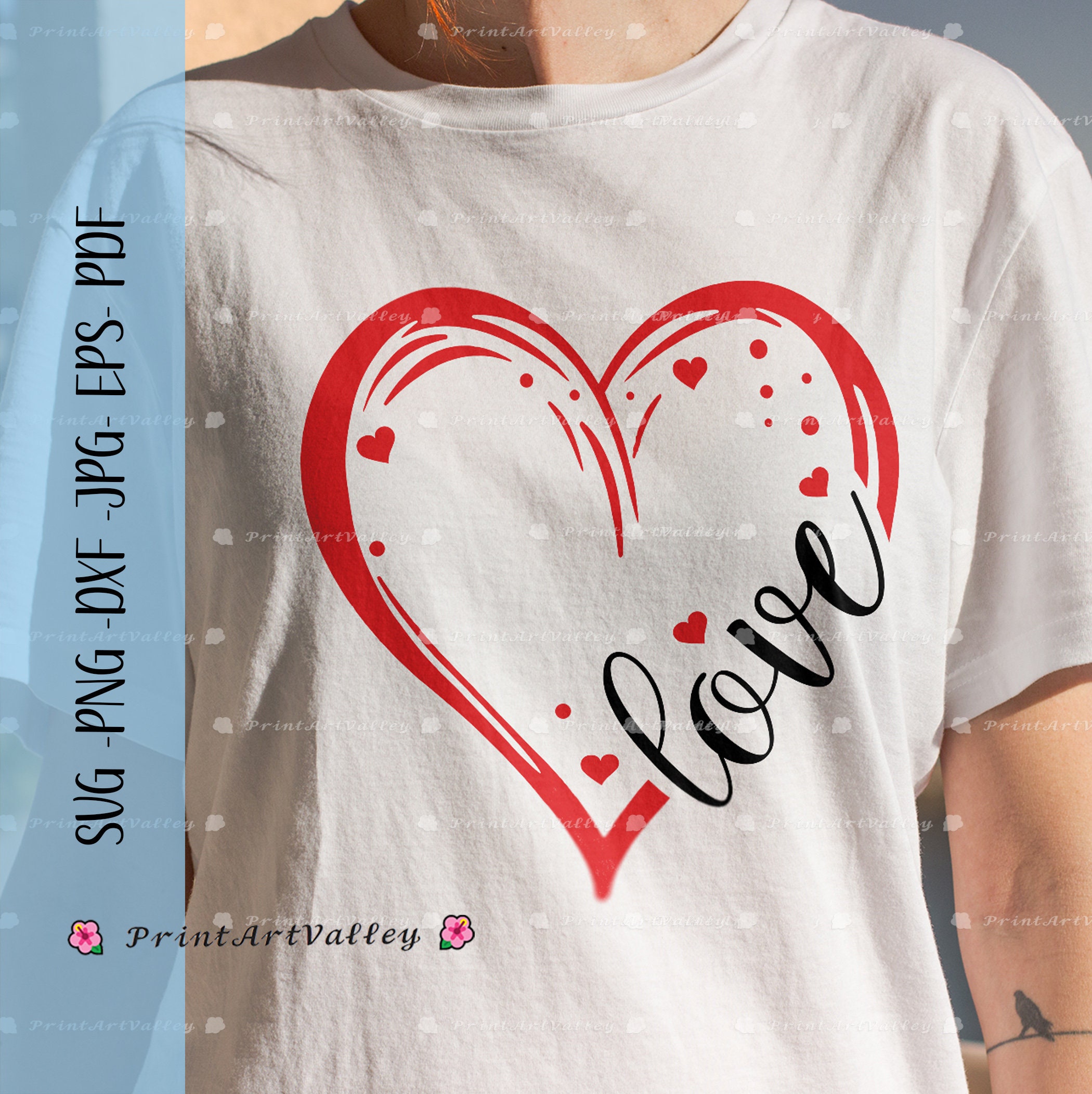 Love Heart Svg Hearts SVG Hand Drawn Heart Svg Valentine Heart Svg Cut ...