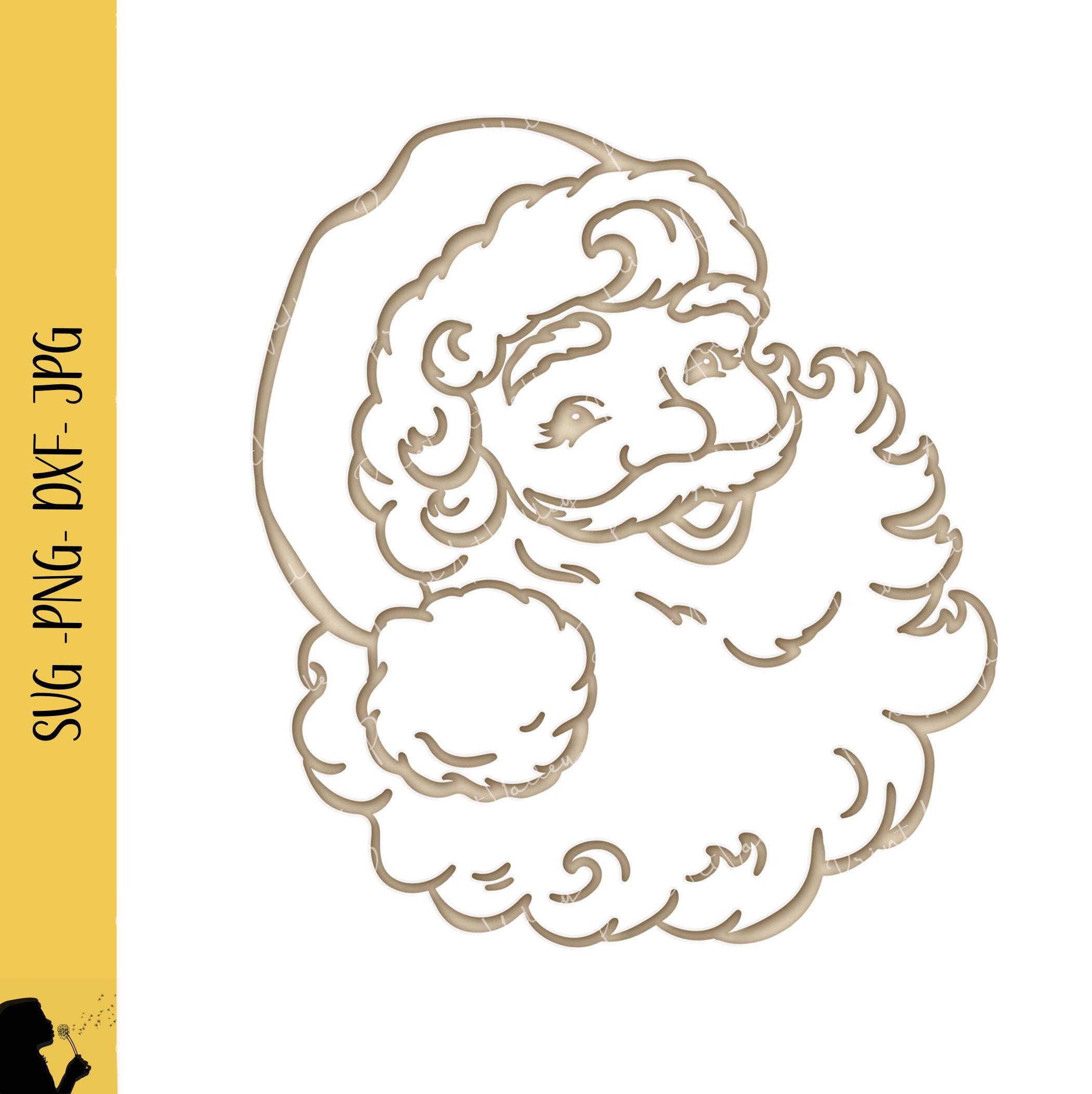 Santa Claus Svg Retro Santa Png Christmas Santa Ornament Santa Claus ...
