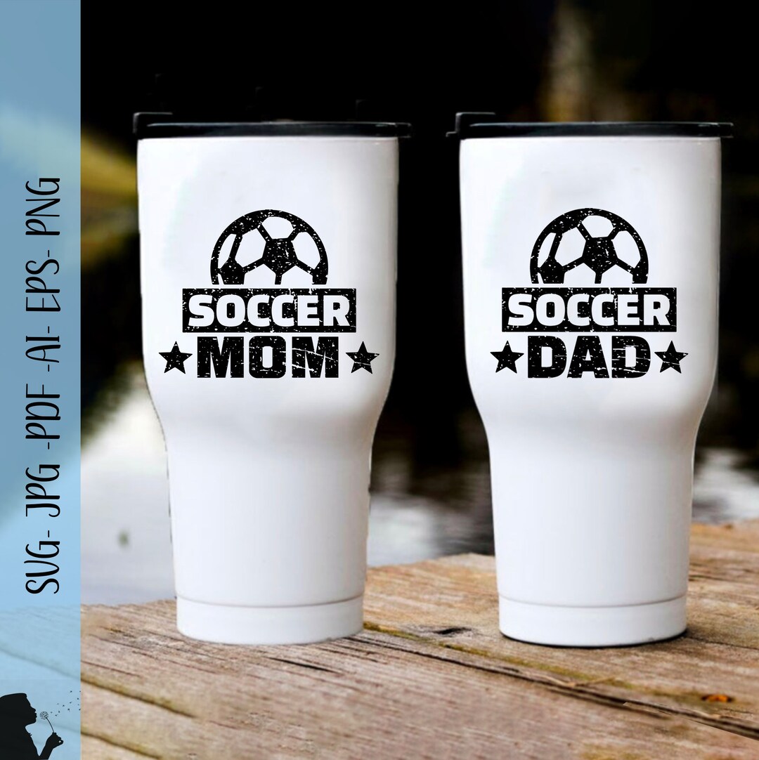 Soccer Mom Dad Svg Distress Soccer Png Soccer Dad Gift Svg Cut File ...