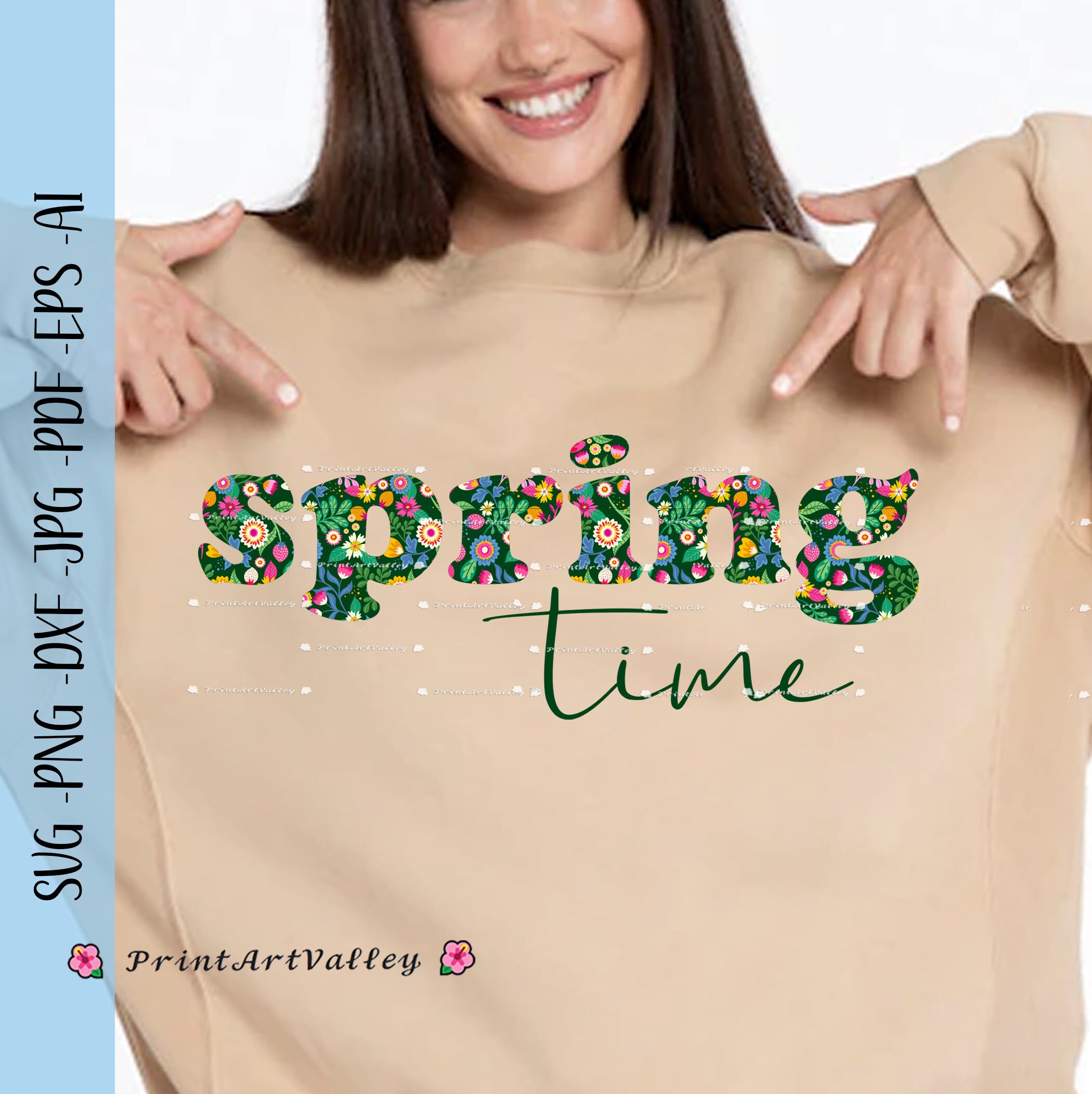 Svg Spring Time Svg, Spring Svg, Easter Svg, Flower Svg, Hello Spring ...