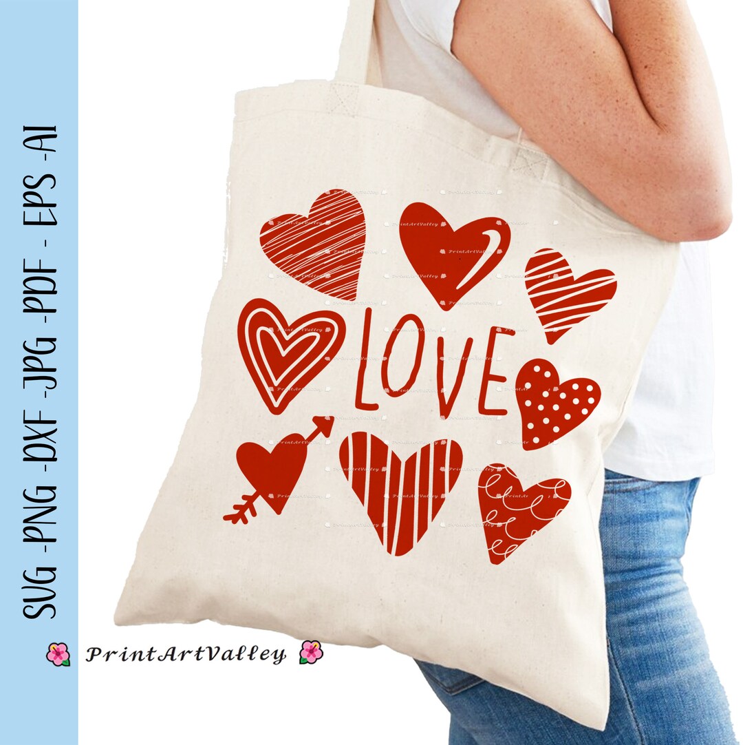 Valentines Heart SVG Love Hearts SVG Love Hearts PNG Valentines Day Svg ...