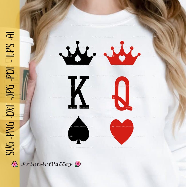 King and Queen Svg File for Circut Dxf King and Queen Png Popular Svg ...