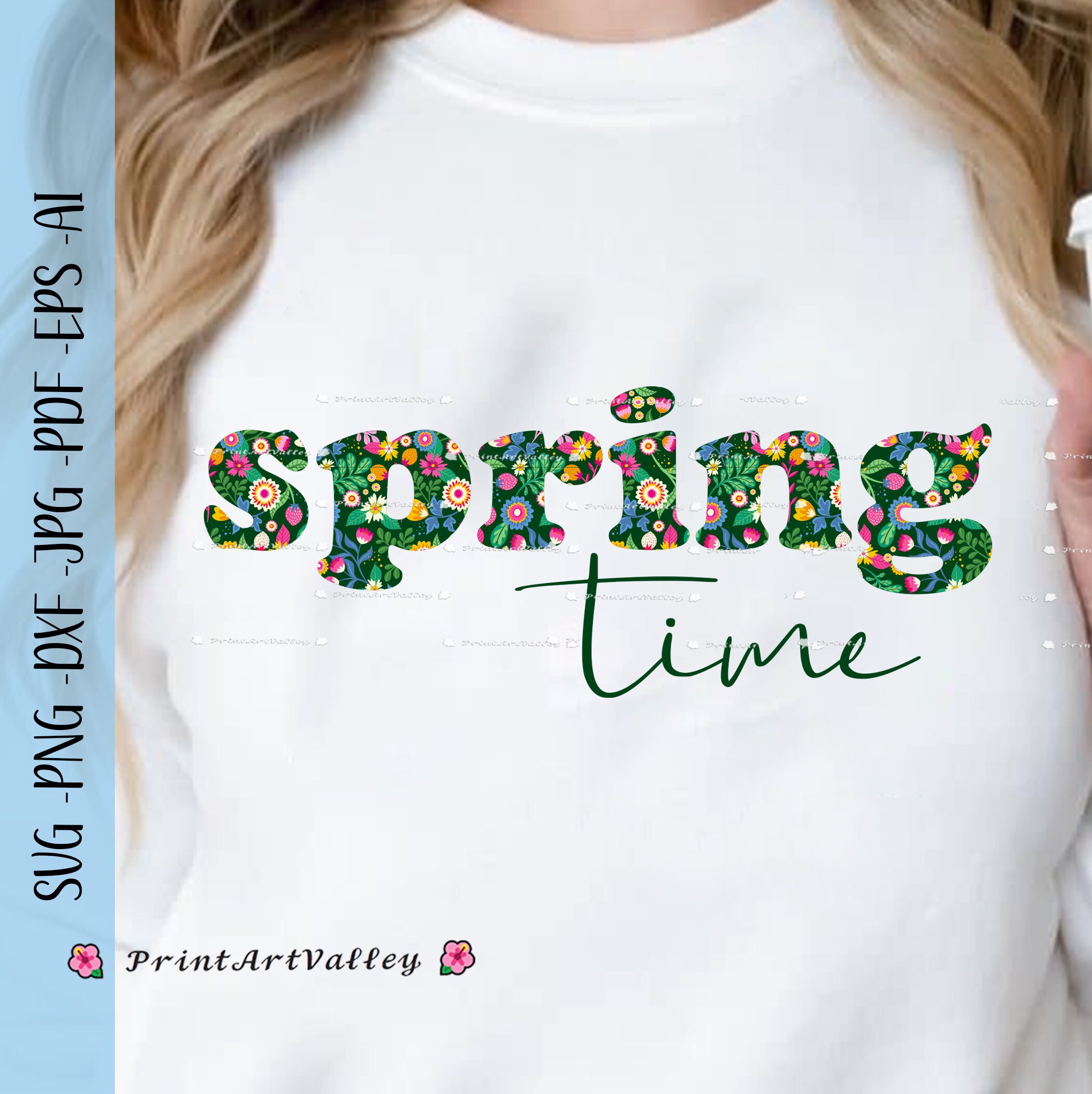 Svg Spring Time Svg, Spring Svg, Easter Svg, Flower Svg, Hello Spring ...