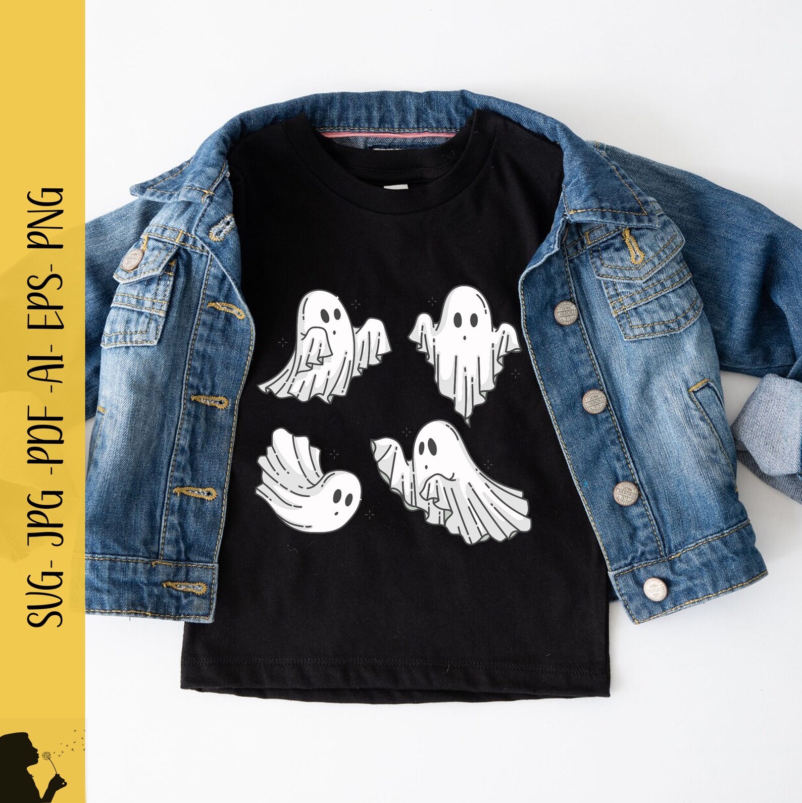 Ghost SVG Cute Halloween Ghosts Spooky Season Png Ghost Clip Art Boo ...