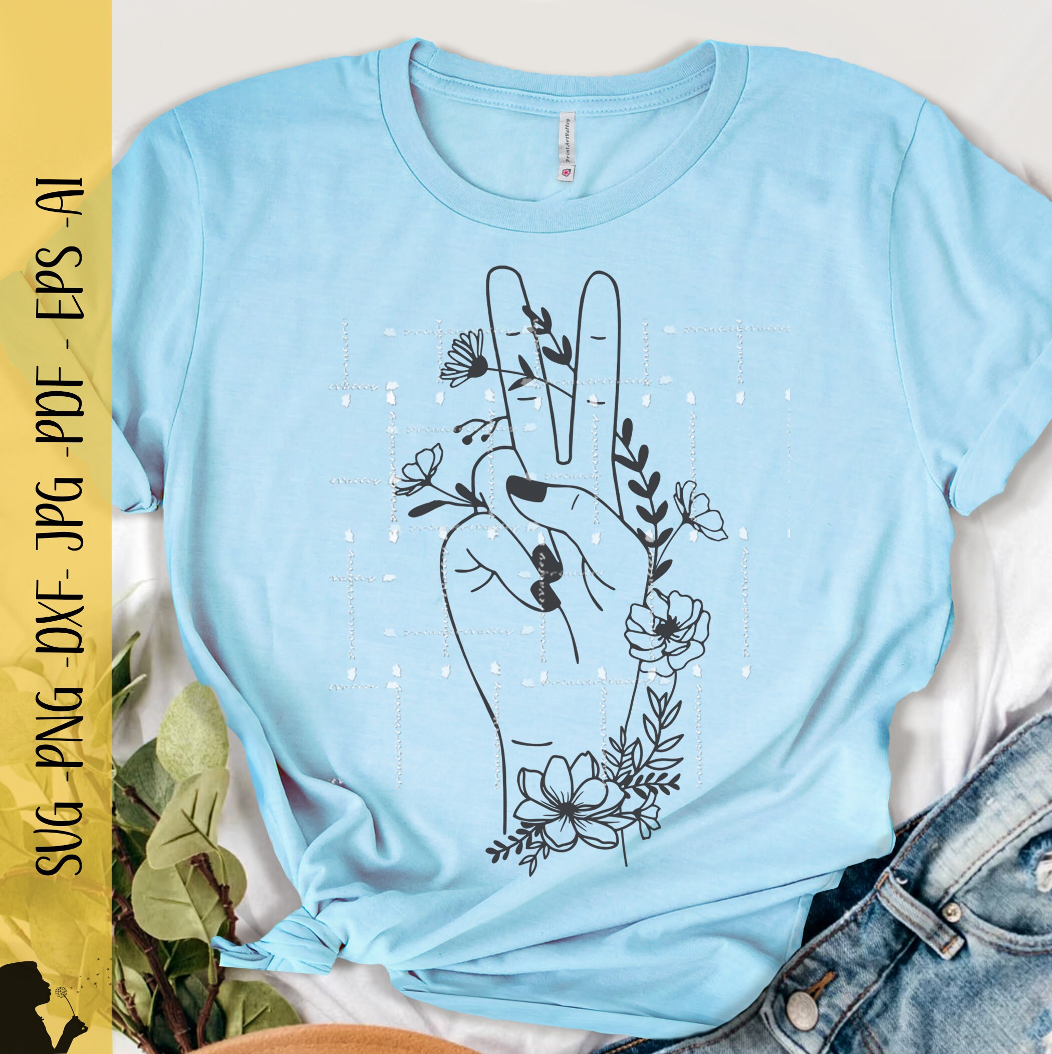 Hand Peace Sign Floral Png Peace Hand SVG Floral Peace Sign Stop War ...