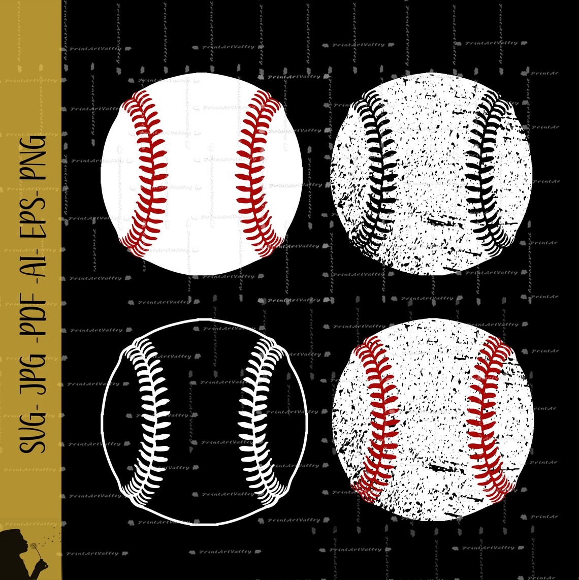 Baseball Ball Svg Distressed Baseball Ball Png Grunge Baseball Svg ...