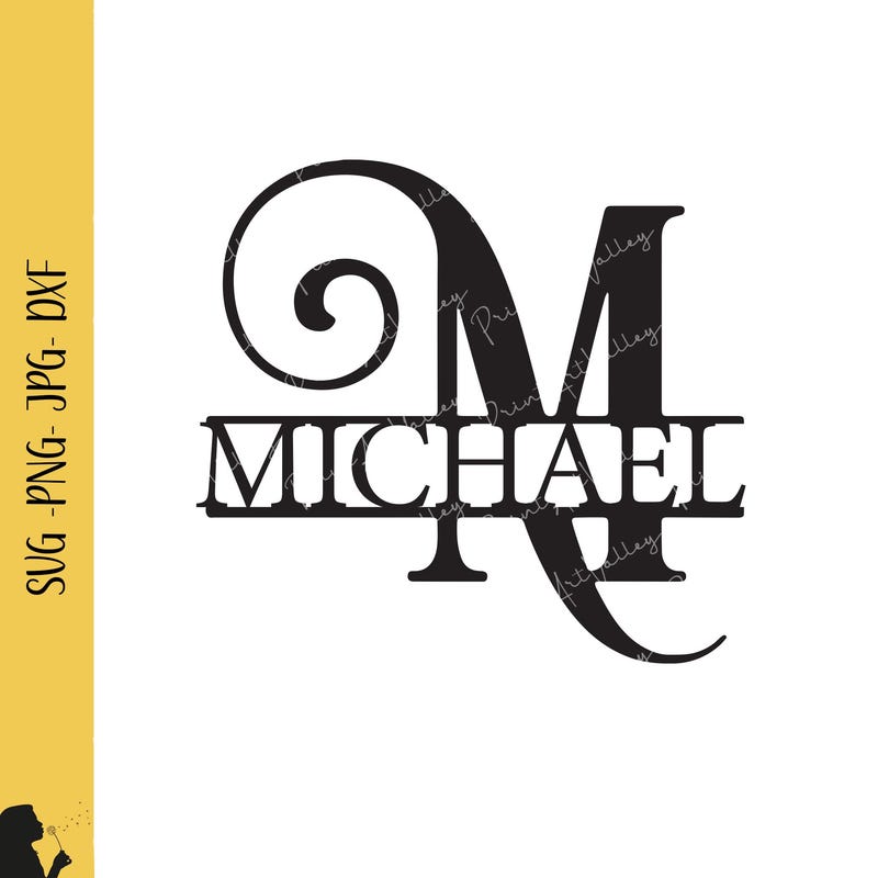 Split Monogram - Etsy