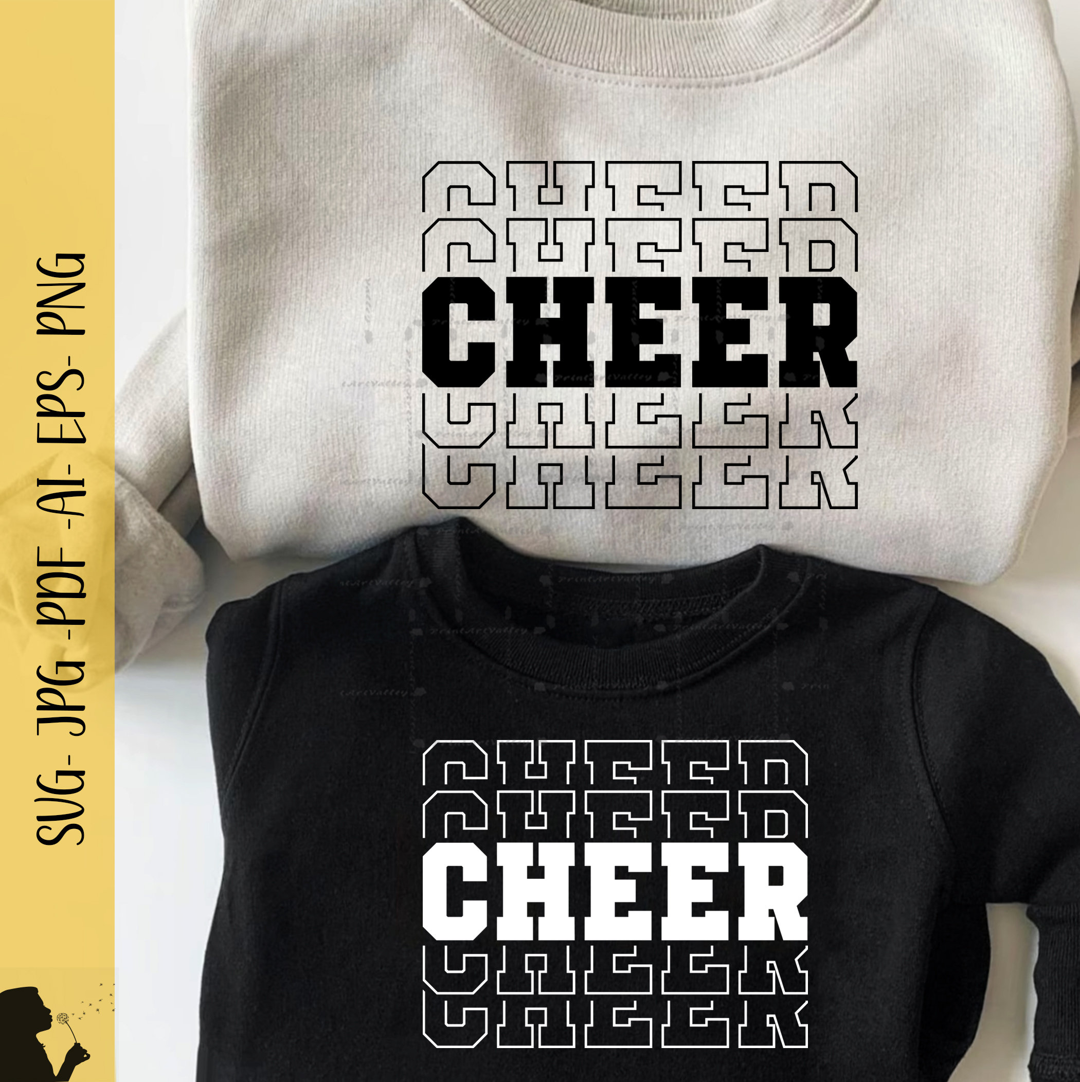 Cheer SVG Stacked Cheer Png Cheerleading Png Cheer Team Svg - Etsy