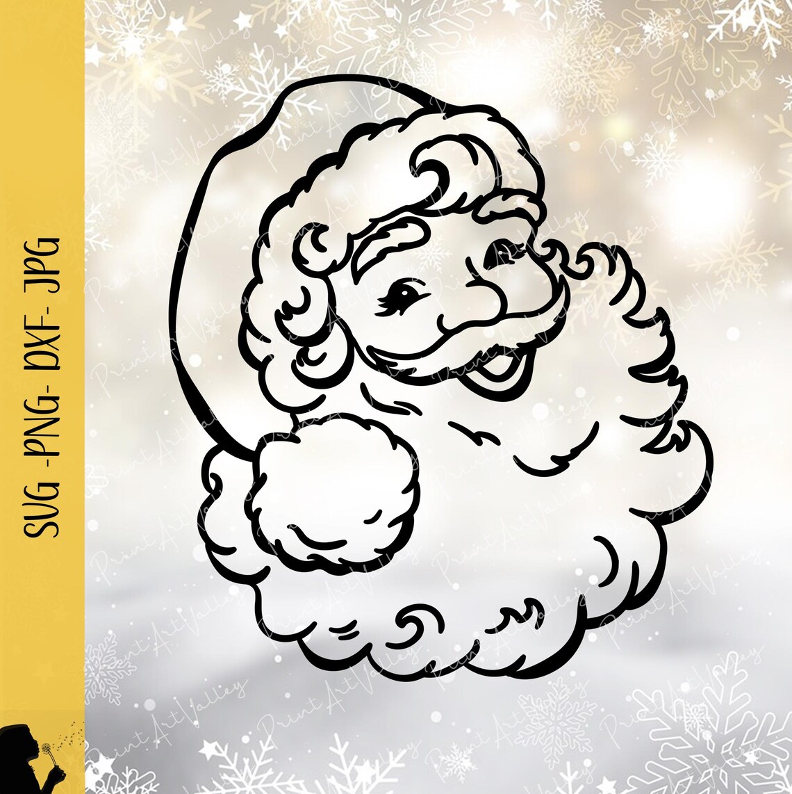Santa Claus Svg Retro Santa Png Christmas Santa Ornament Santa Claus ...
