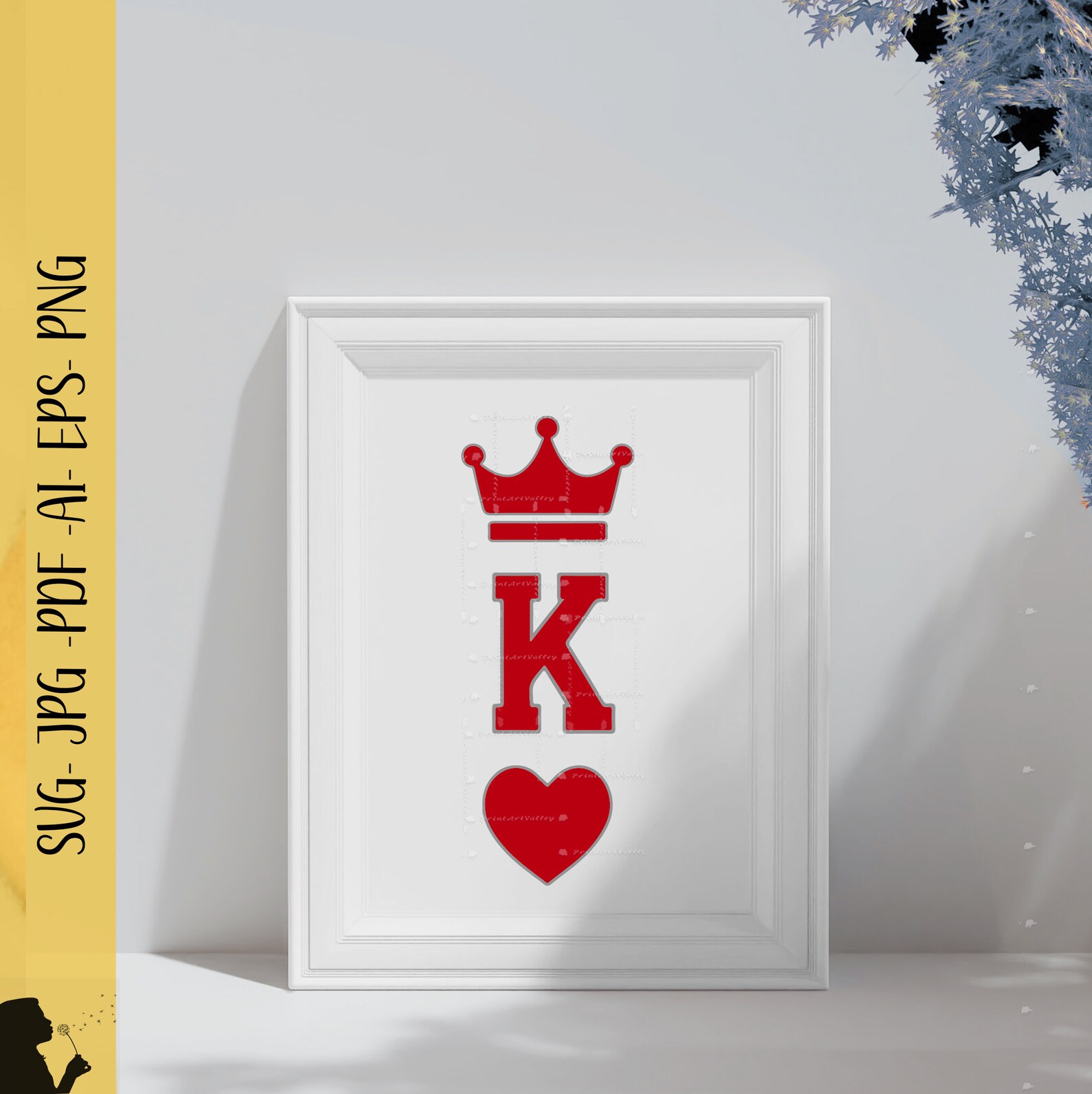 King of Hearts Svg Png Gift for Him King Red Playing Card Svg King ...
