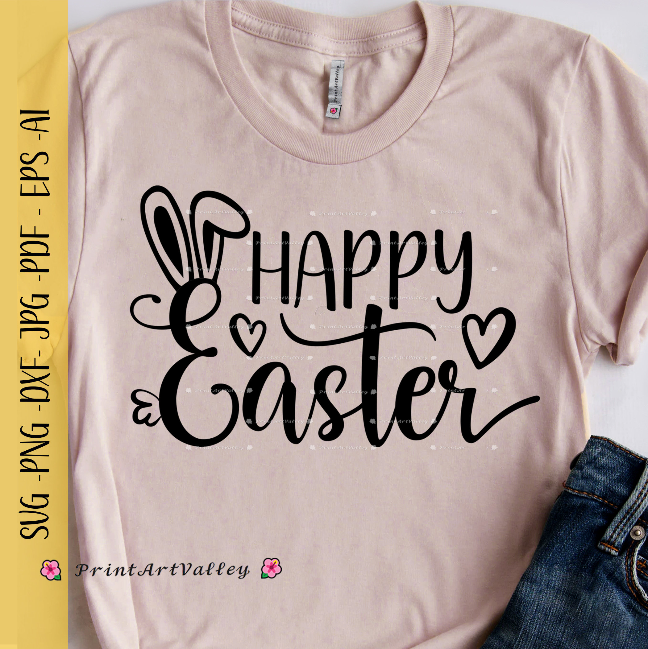 Happy Easter Letters Bunny Ears Svg Bunny Ears Happy Easter Letters ...