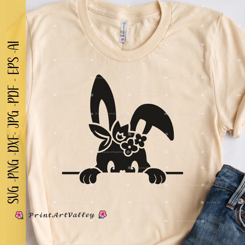 Bunny Peek A Boo Svg Peaking Bunny Kids Shirt Funny Bunny Shirt SVG ...