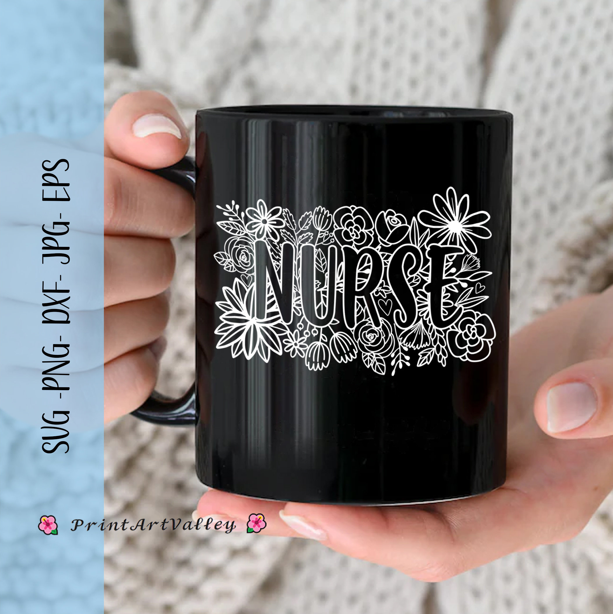 Nurse Svg Files for Cricut Nurse Flowers Svg Shirt Nurse Letters Svg ...