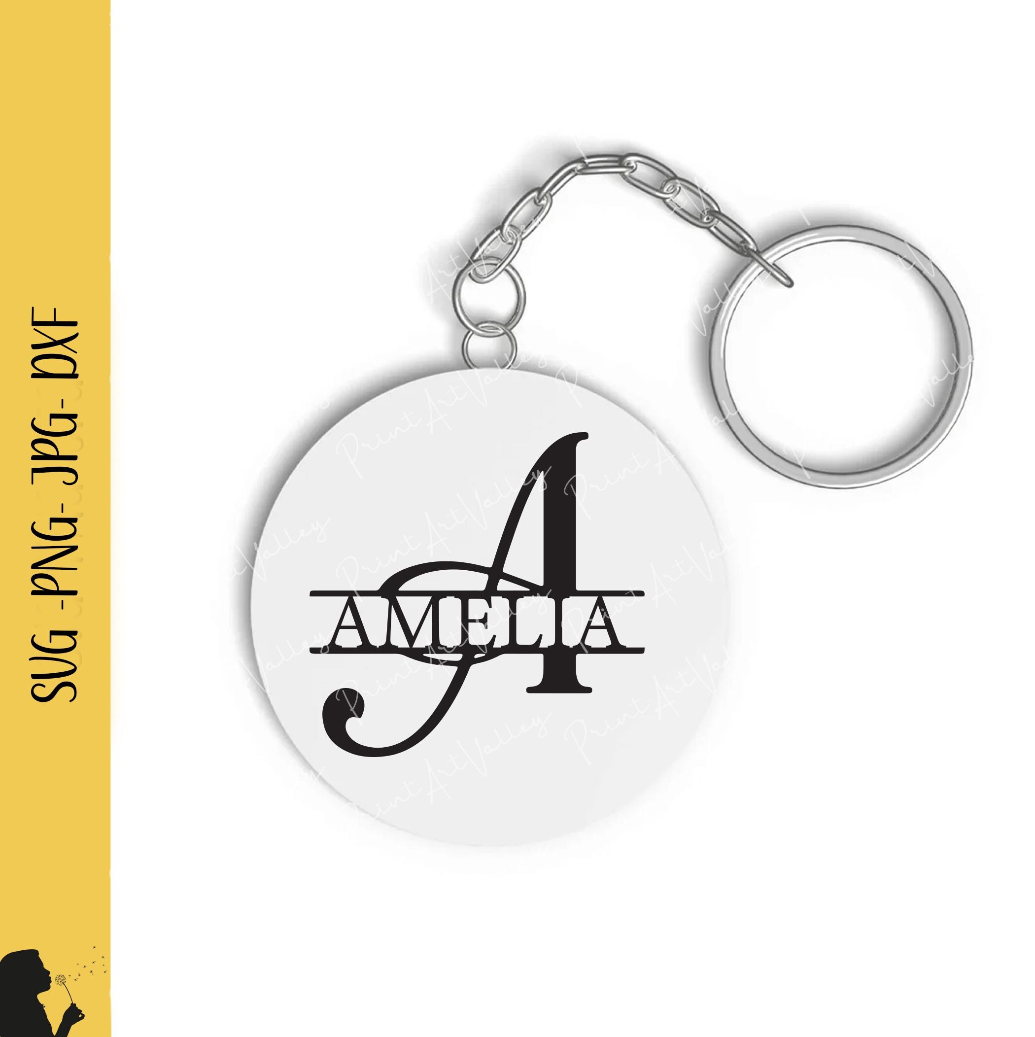 Split Monogram Letters SVG PNG DXF Custom Name Initials Ornaments ...