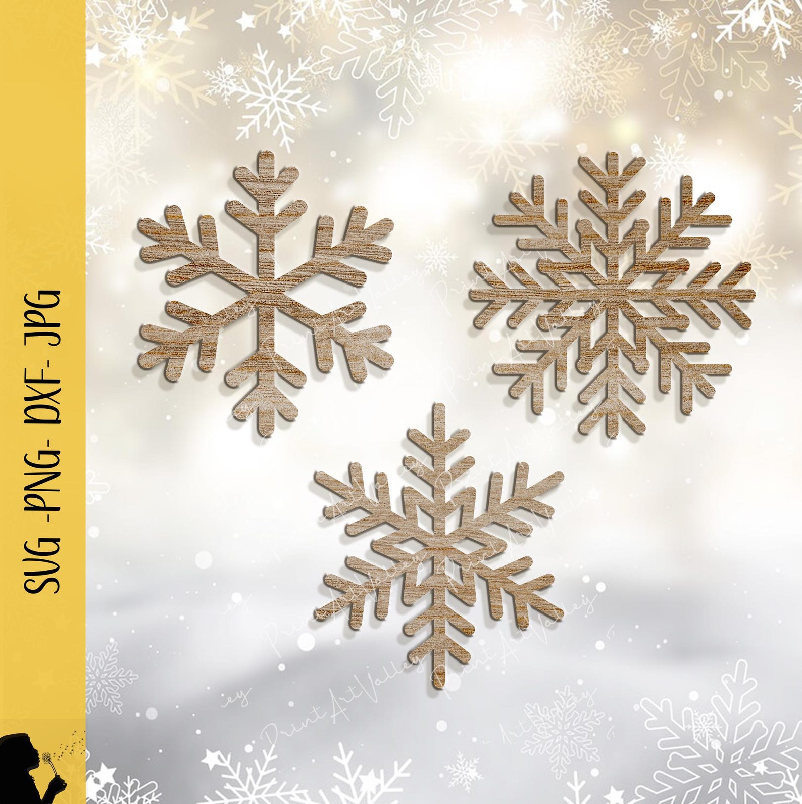 Snowflake Svg Bundle Snow Flake Christmas Svg Dxf Png Christmas ...