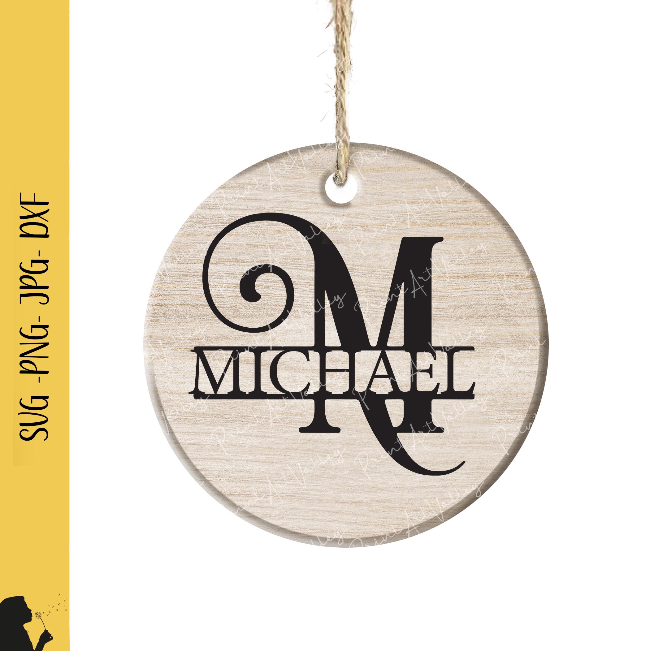 Split Monogram Letters SVG PNG DXF Custom Name Initials Ornaments ...