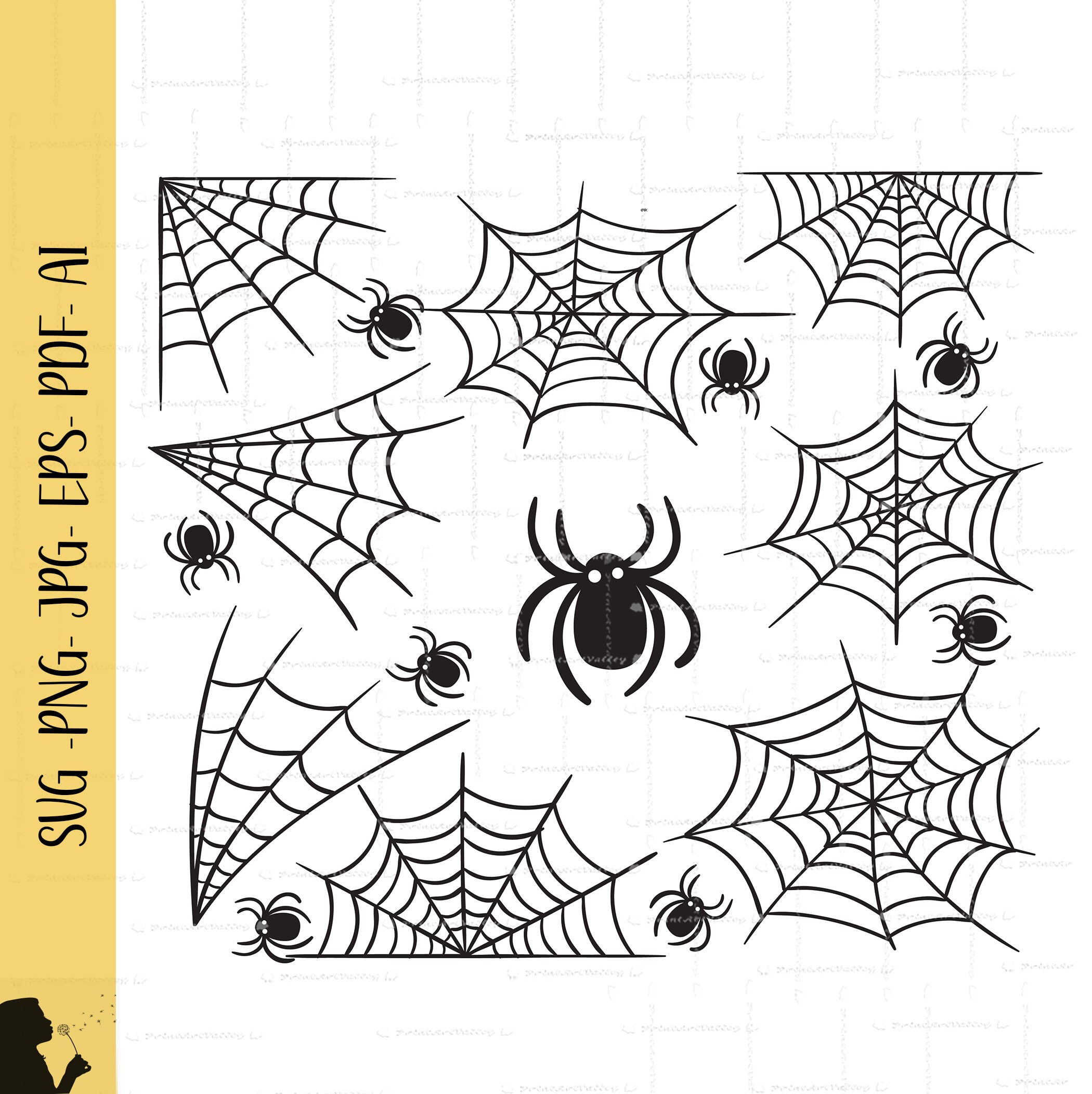 Spider Web Svg Halloween Decoration Web Clipart Cobweb Svg Clipart ...