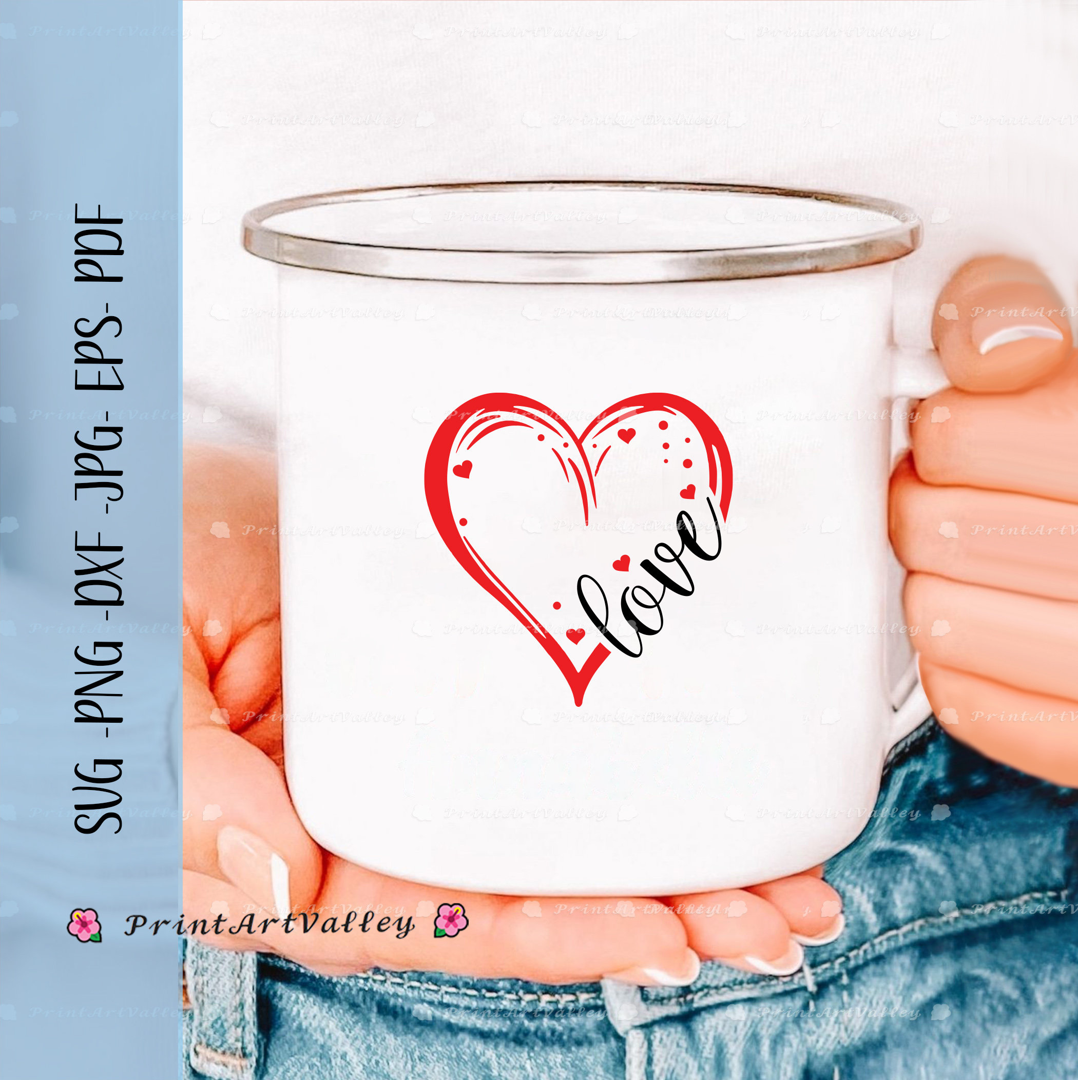 Love Heart Svg Hearts SVG Hand Drawn Heart Svg Valentine Heart Svg Cut ...