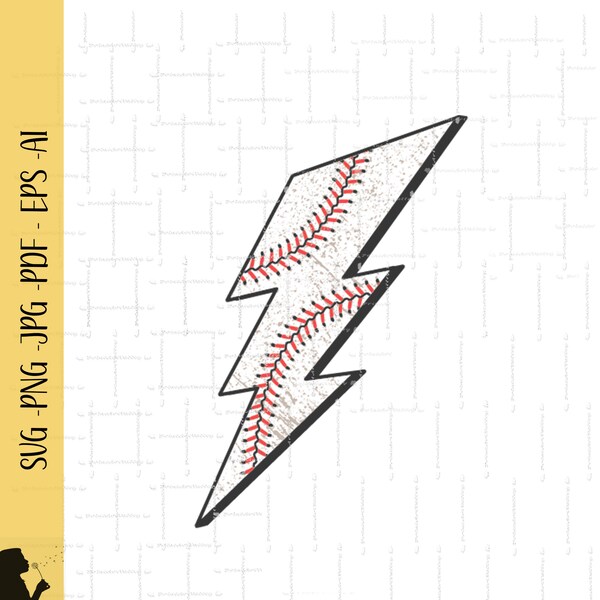 Baseball Lightning Bolt Tshirt - Etsy