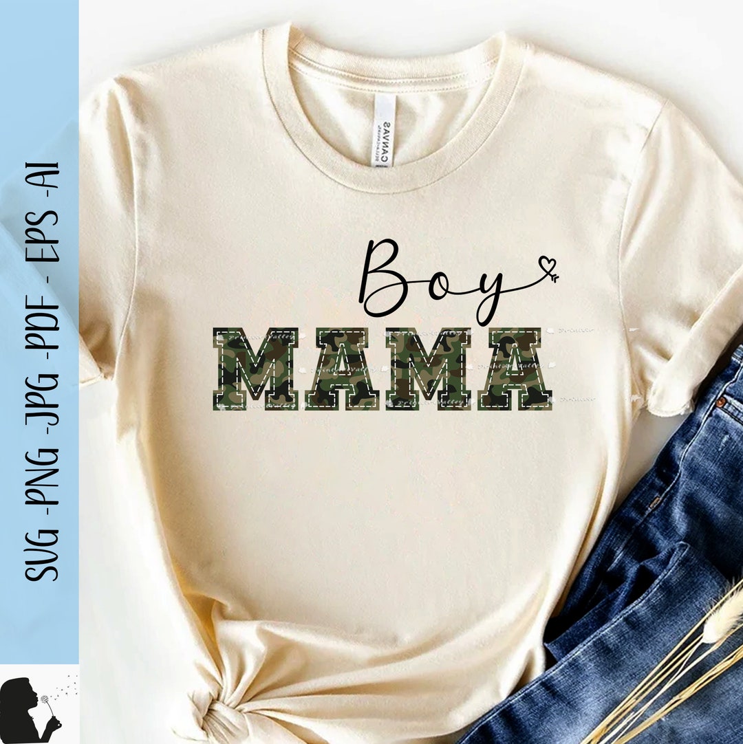 Boy Mama Camo Png Svg Mother's Day Gift Png Mom of Boys Camo ...