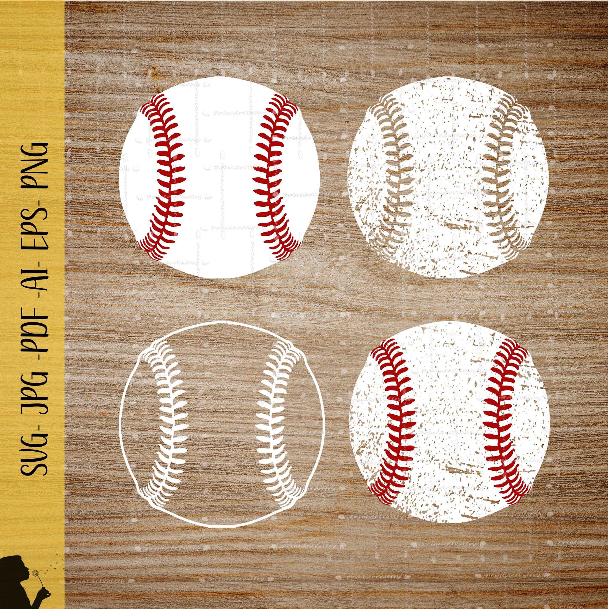 Baseball Ball Svg Distressed Baseball Ball Png Grunge Baseball Svg ...