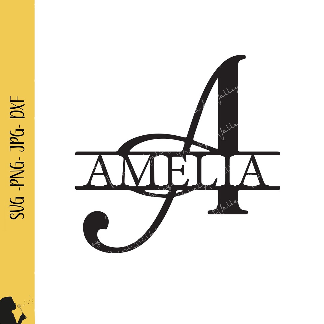 Monogram SVG Bundle Split Monogram Last Name Initial Monogram Png ...
