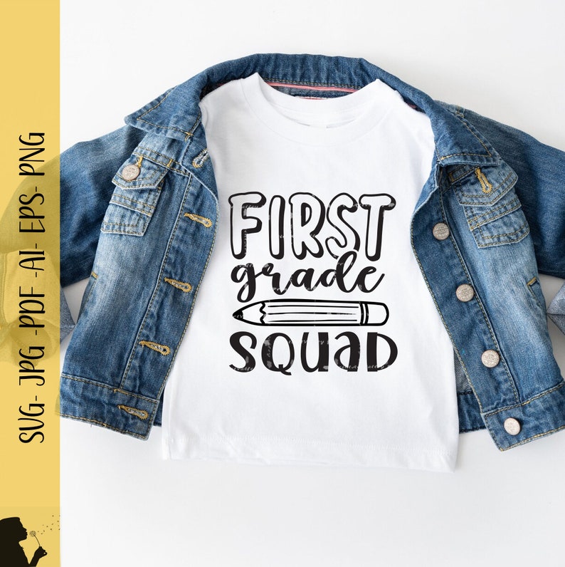 First Grade Squad Svg 1st Grade Svg First Grade Dude Svg Back - Etsy