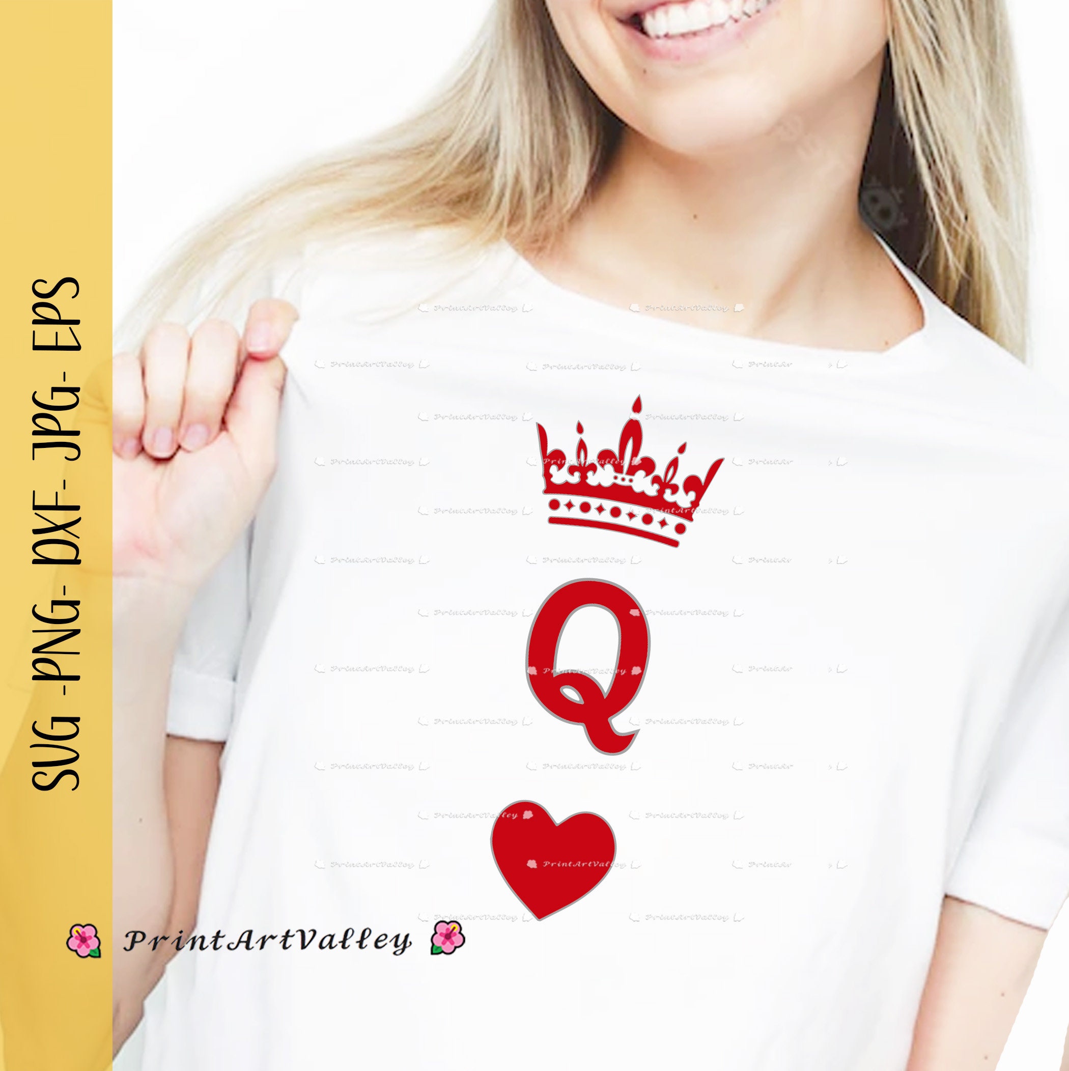 Reina de Corazones Svg, Reina SVG, Corona Svg, EPS, PNG, Jpeg, Dxf ...