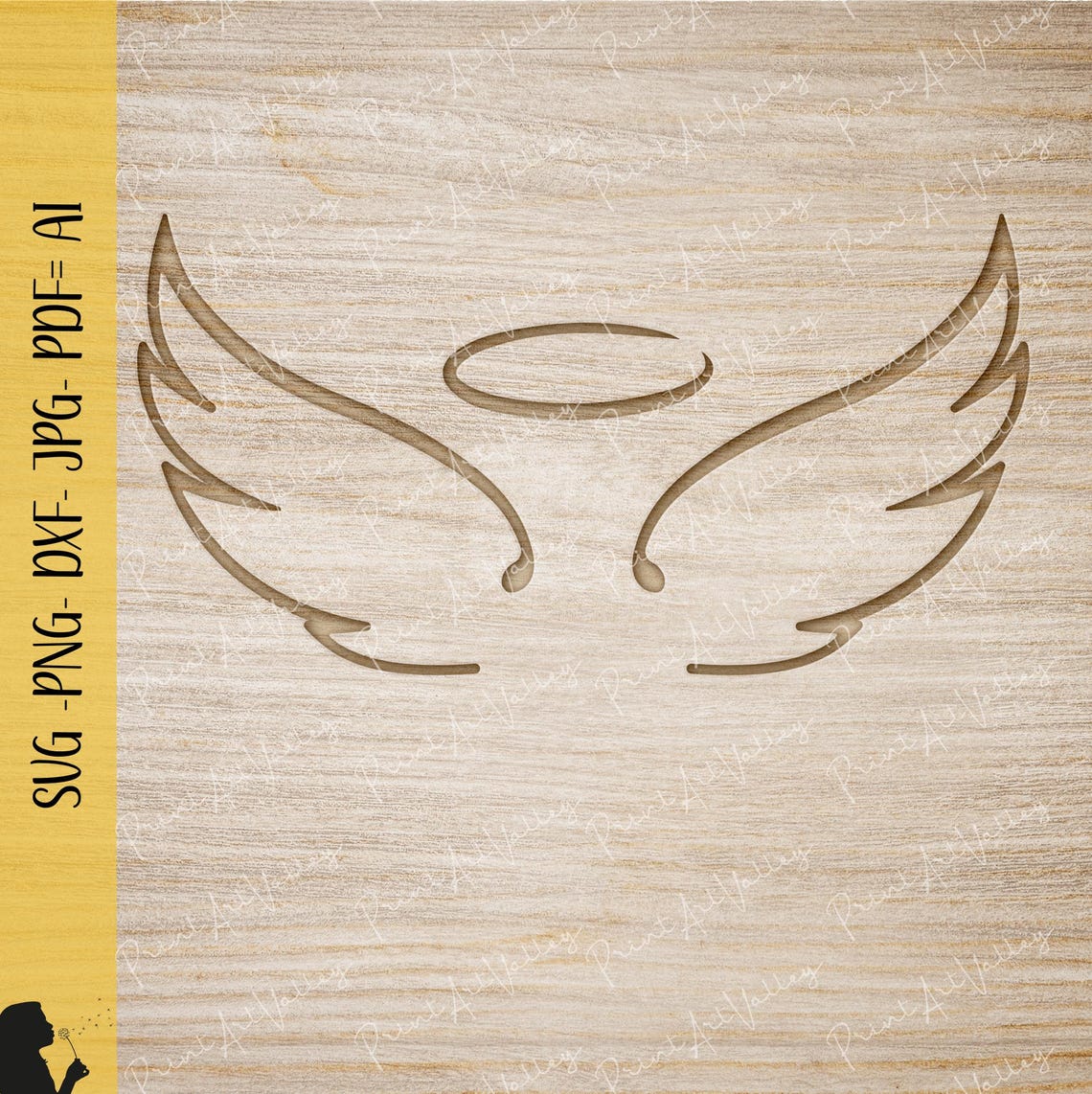 Angel Wings Svg Dxf Angel Wings Halo Png Folded Wings Svg Pegasus Wings ...