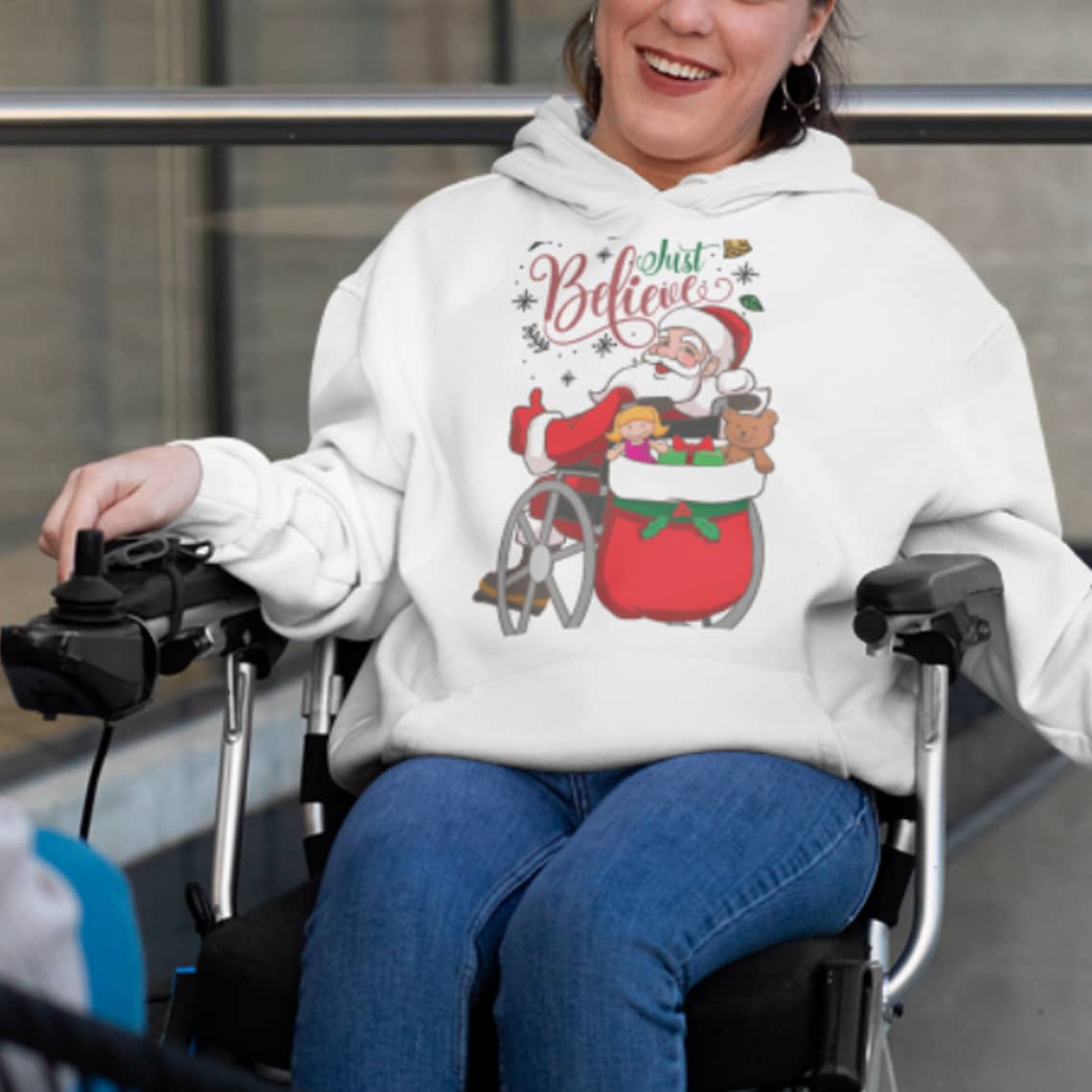 Just Believe Png Santa in Wheelchair Santa Jpg Eps Christmas Santa Png ...