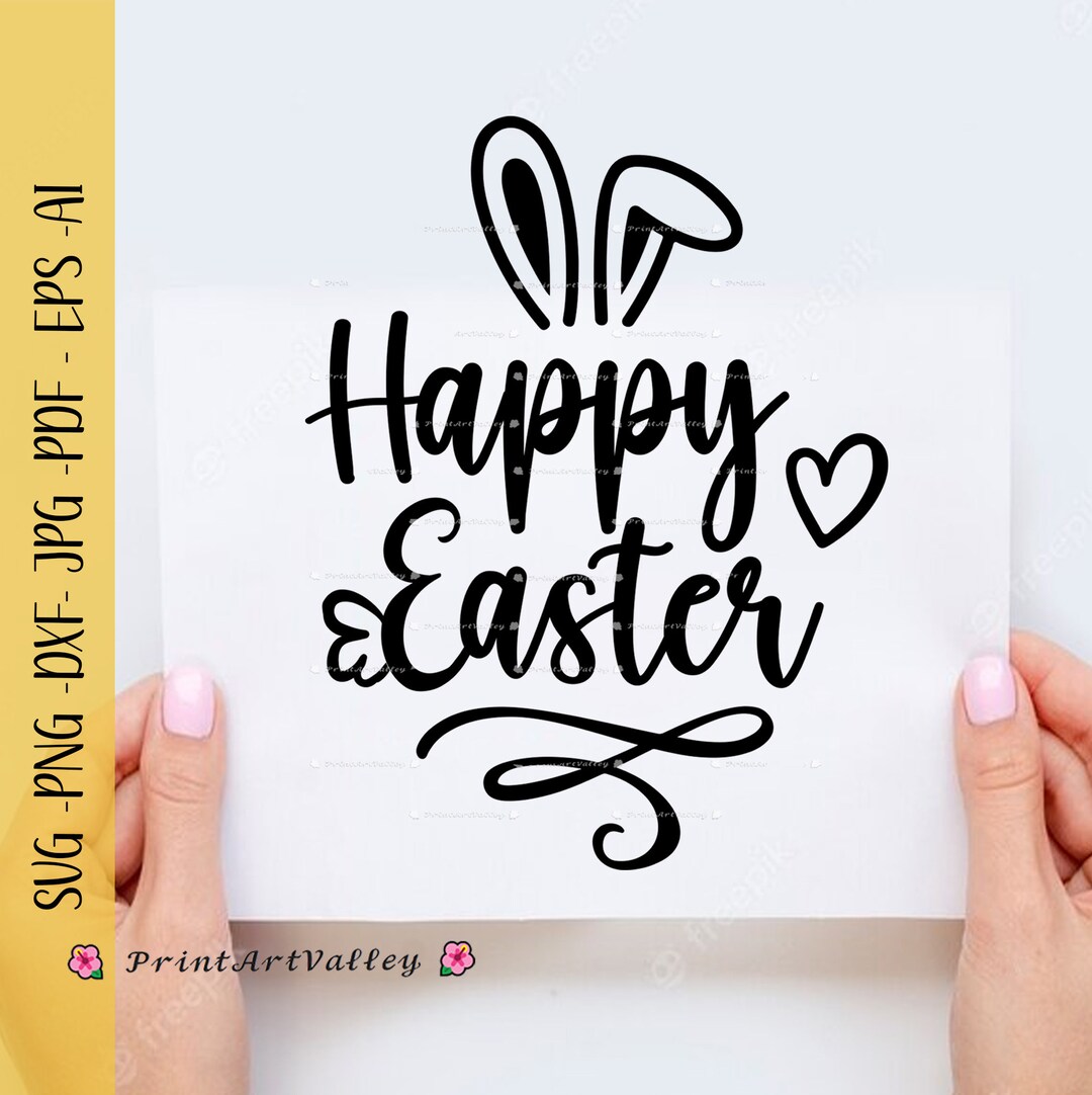 Happy Easter Letters, Bunny Ears, Svg Ears ,happy Easter, Letters With ...